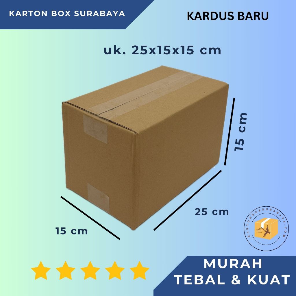 Cardboard BOX PACKING 25X15X15 cm / PLAIN ONLINE PACKING CARDS | Shopee ...