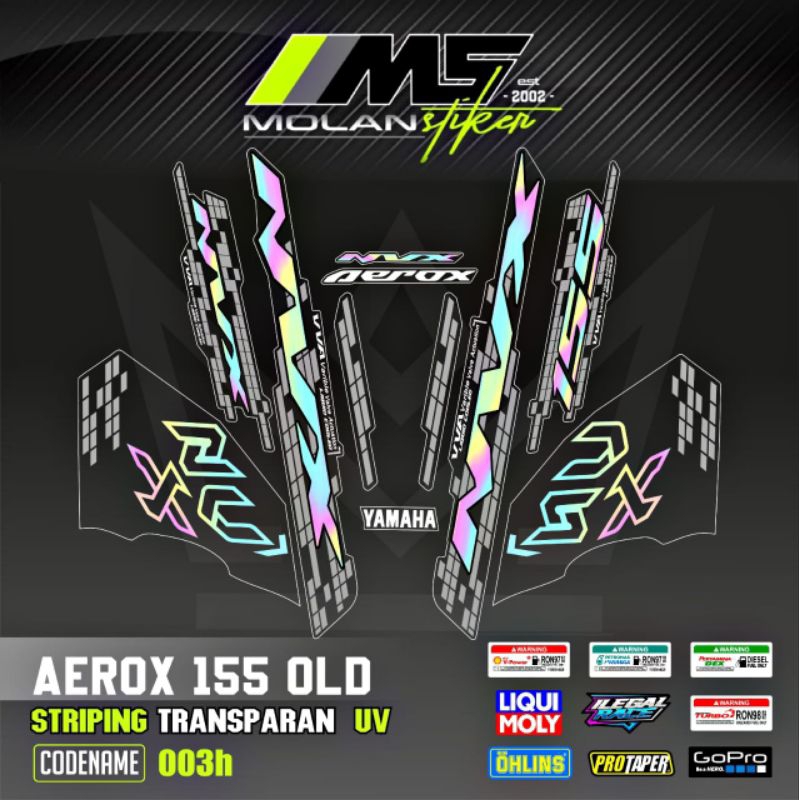 Decal Sticker Striping Variation Transparent Uv Aerox Old NVX 155 Aerox ...
