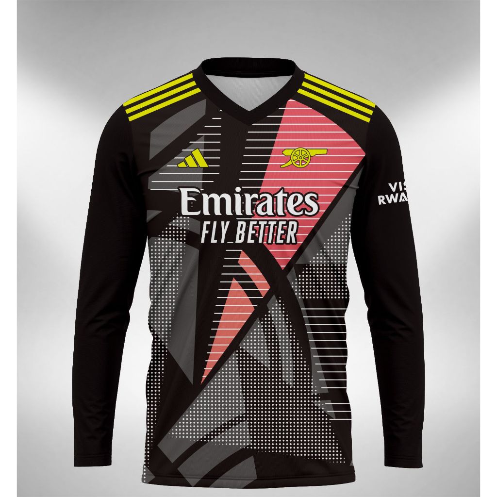HITAM Arsenal GK Jersey Black 2024 2025 Long | Shopee Philippines