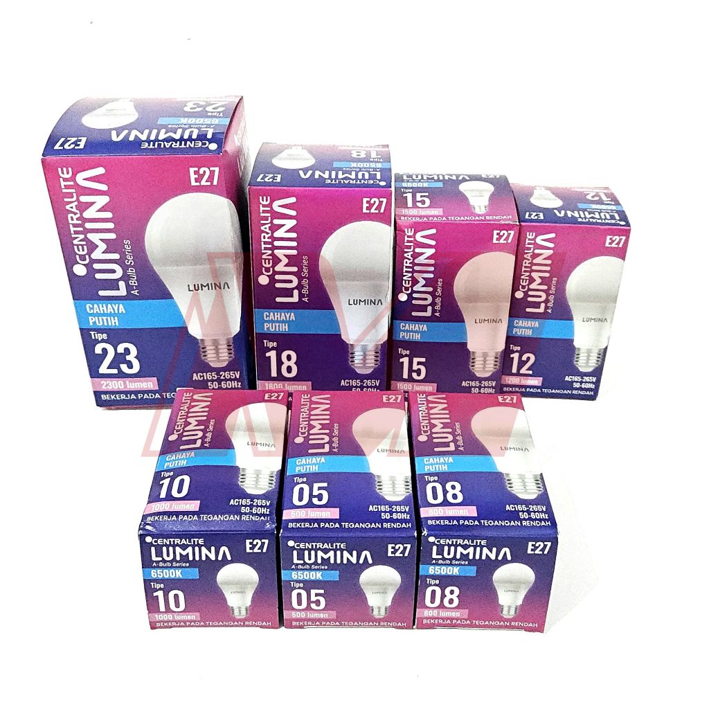 PUTIH CAHAYA Centralite Lumina White Light LED Lamp A Bulb / T Bulb ...