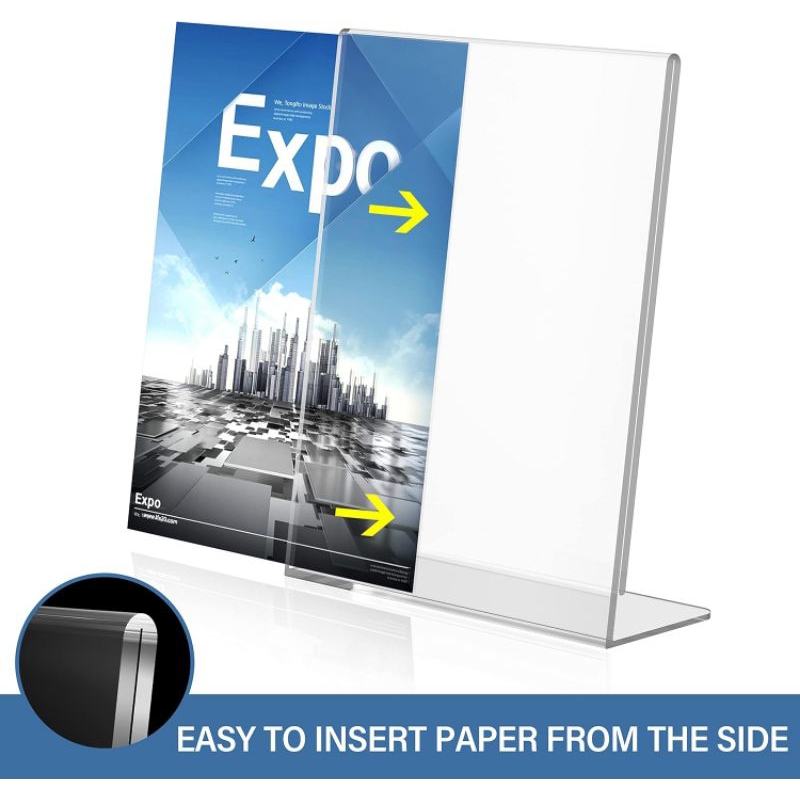 A5 brochure stand, qris barcode holder, information display stand ...