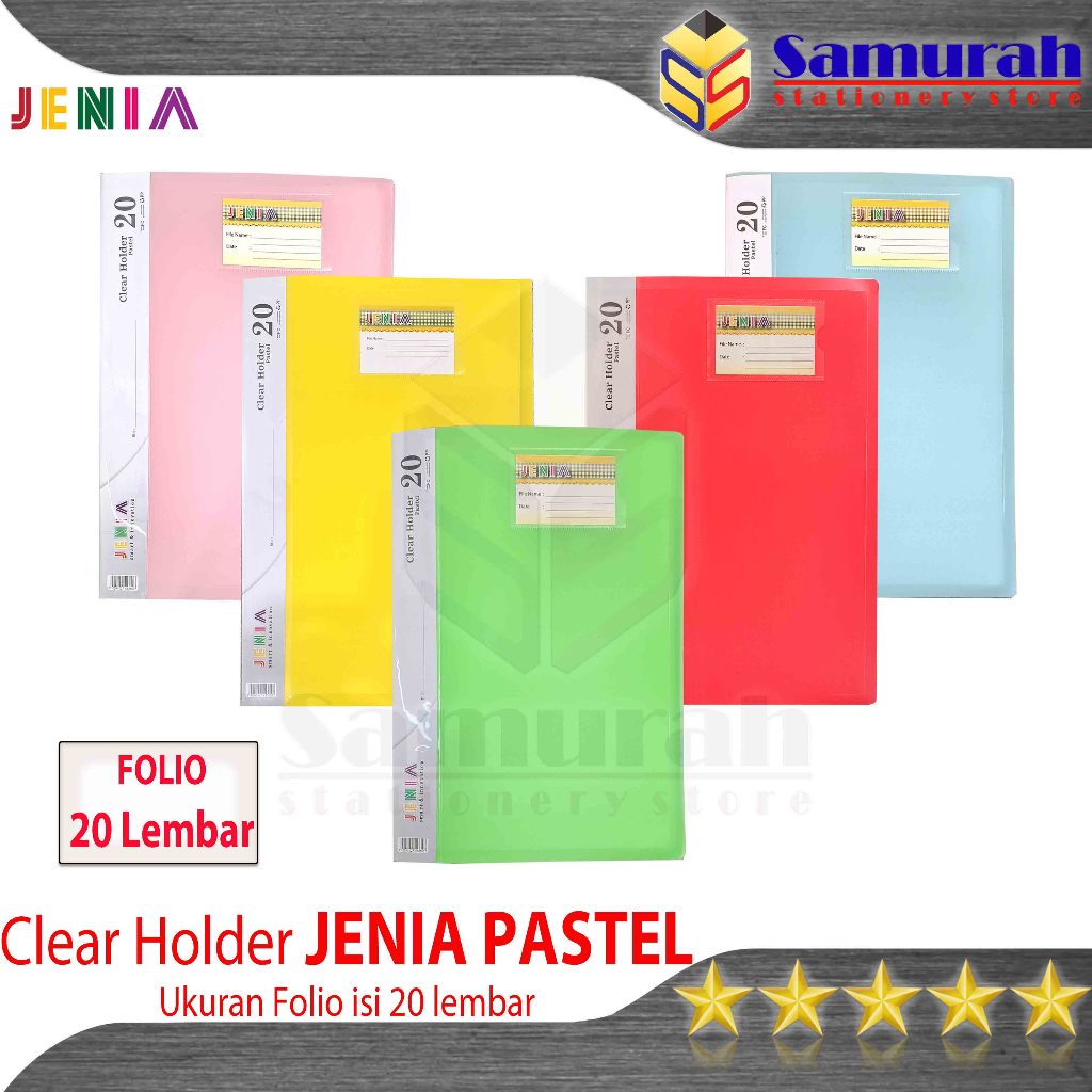 Folder Clear Holder Folio 20 Pockets Pastel Color / Paper Album ...