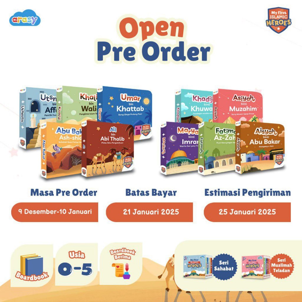 Mini Boardbook contains 5 My First Islamic Heroes Arasy | Shopee ...