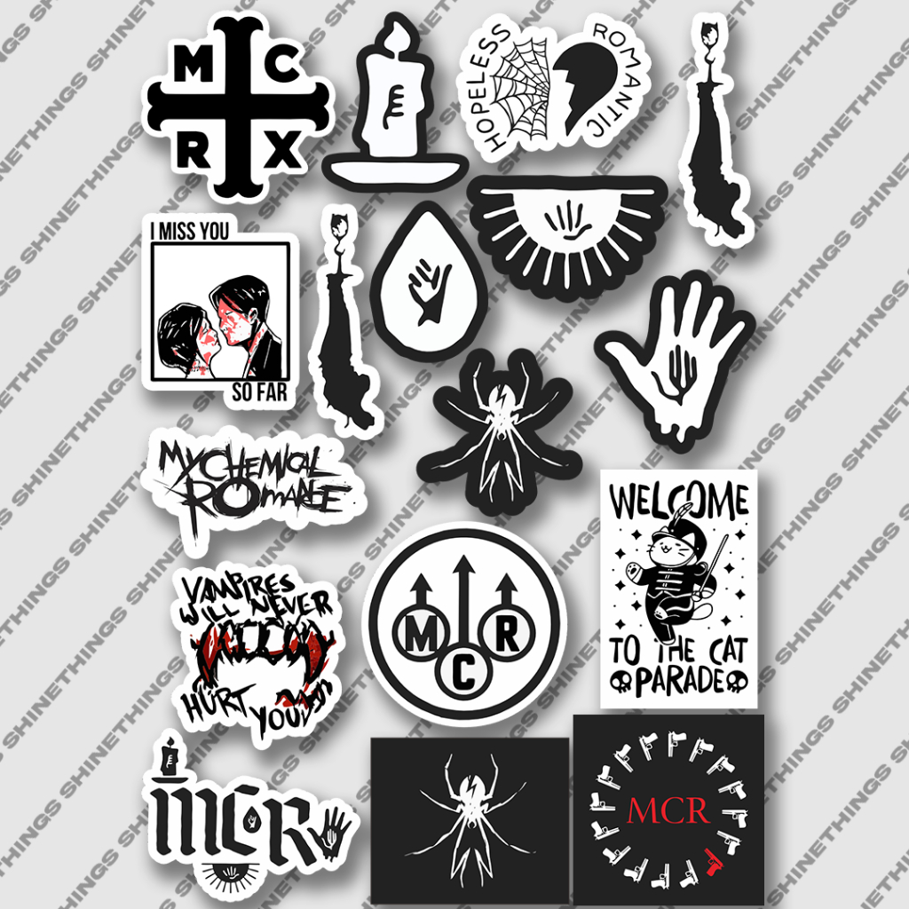 My chemical romance sticker || Mcr aesthetic band sticker | Shopee ...