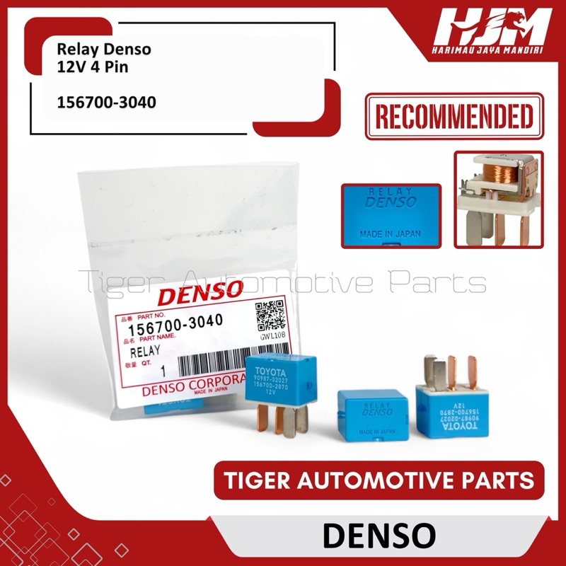 Denso Blue 12V Leg 4 Pin Relay - Riley Rilei AC Universal Avanza Xenia ...