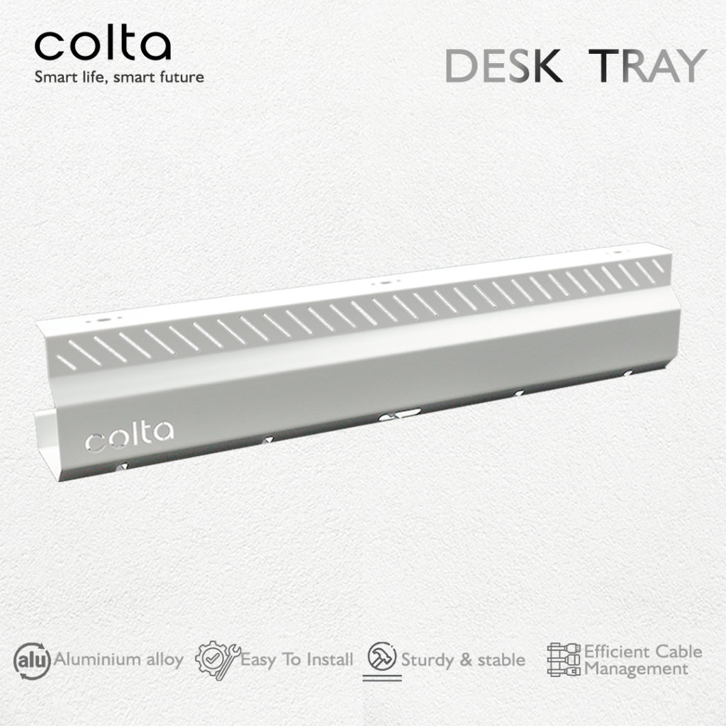 Colta Under Desk Cable Tray Terminal Bracket Organizer Management Cable ...