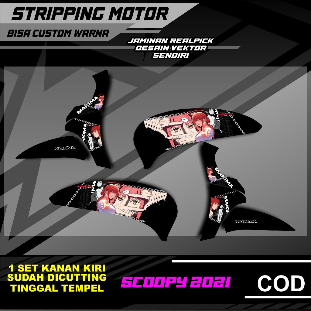Cool HONDA SCOOPY MOTORCYCLE STRIPPING 2020 2021 2022 2023 2024 MAKIMA ...
