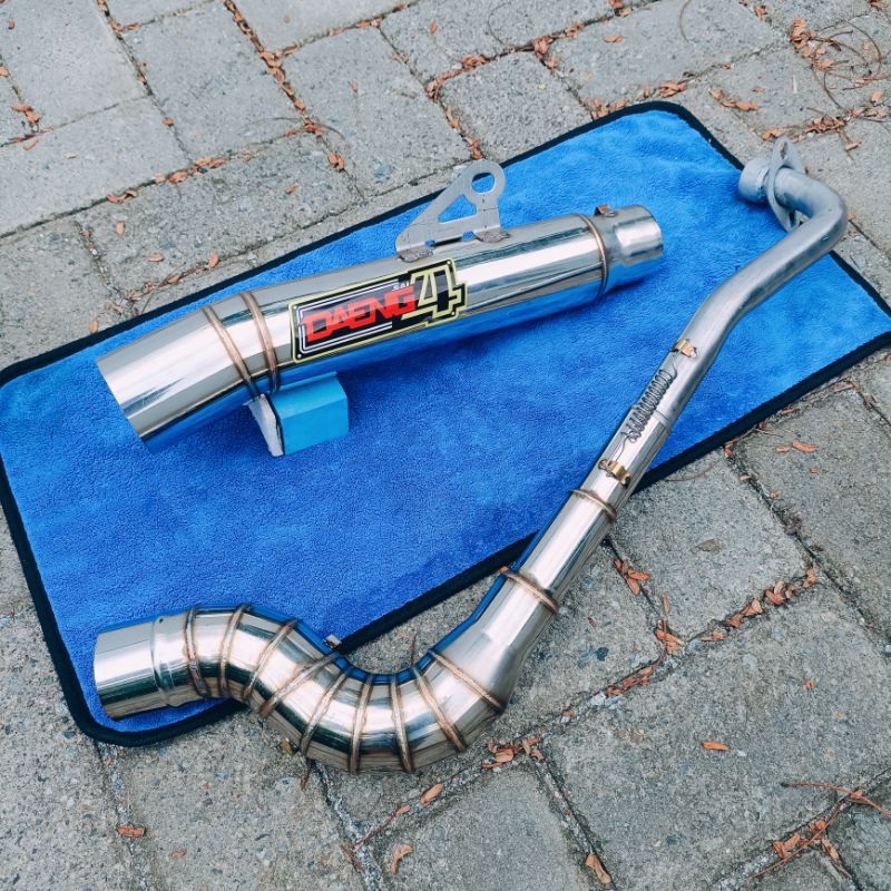 Daeng sai4 Exhaust open pipe 51mm Canister tube type for Wave 110/125 ...
