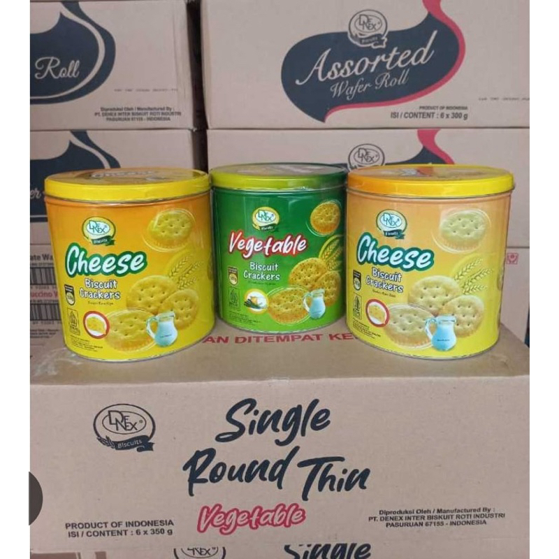 Denex biscuits single round thin 350 gram can | Shopee Philippines