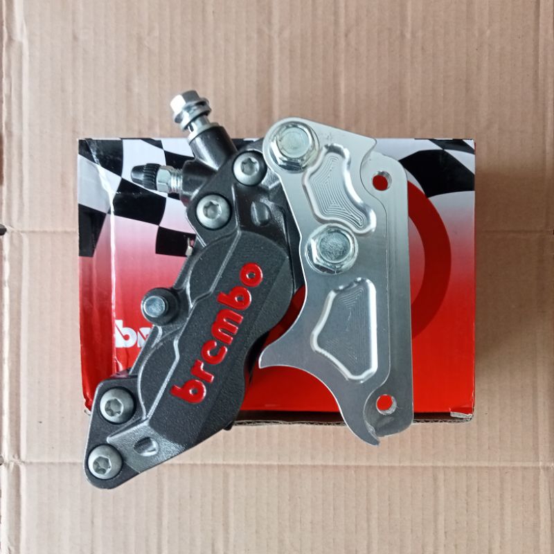 [PACKAGE] Brembo 4P caliper set Cnc Breket Megapro Tiger Verza Cb150 ...