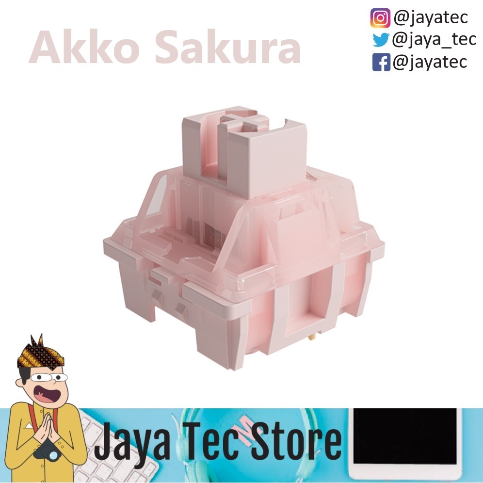 Akko Sakura Switch Mechanical Keyboard - Linear - Plate Mount - 3 Pin ...