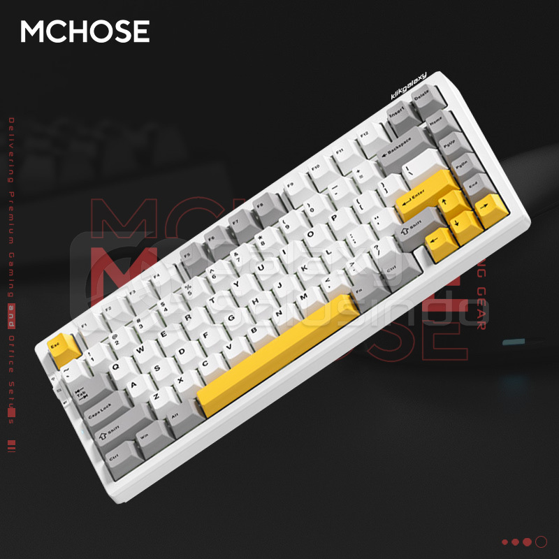 Mchose G75 Pro Gray Tri-mode Gasket Structure Wireless Bluetooth Mechanical Gaming Keyboard ...