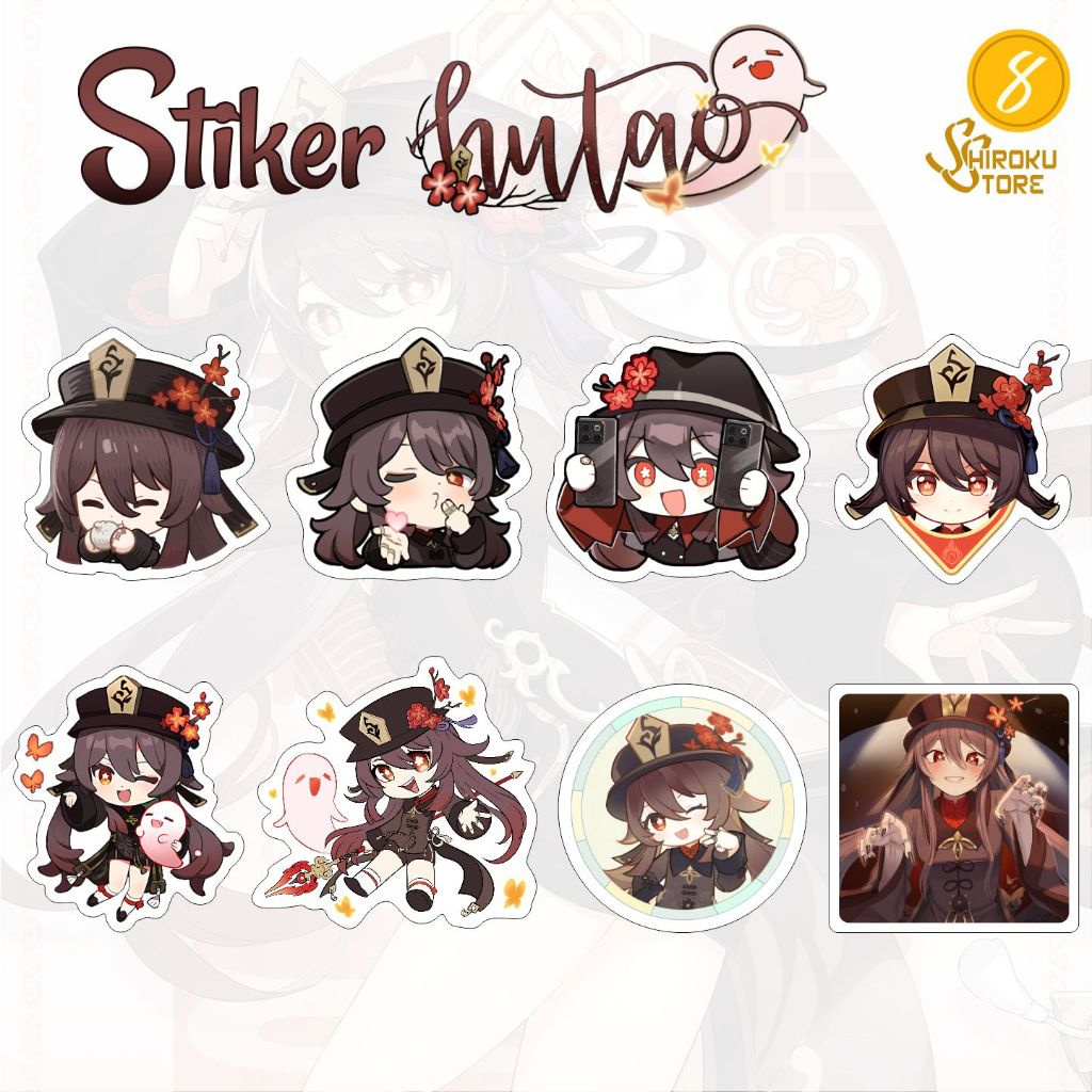 Hu Tao Premium Sticker / Waterproof Sticker Hutao Anime Game Genshin ...