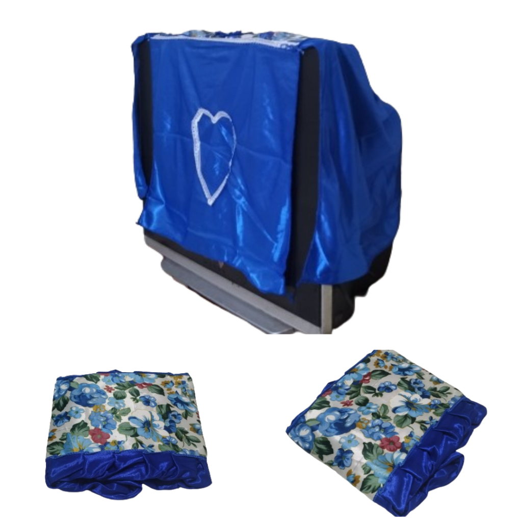 01 21 INCH TO 24 INCH TV Cover with Blue Floral Motif | Shopee Philippines