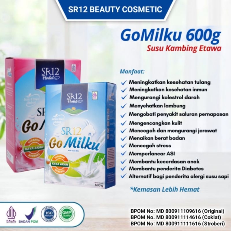 Go Milku SR12 600g - Premium Etawa Goat Milk for Healthy Bones and ...