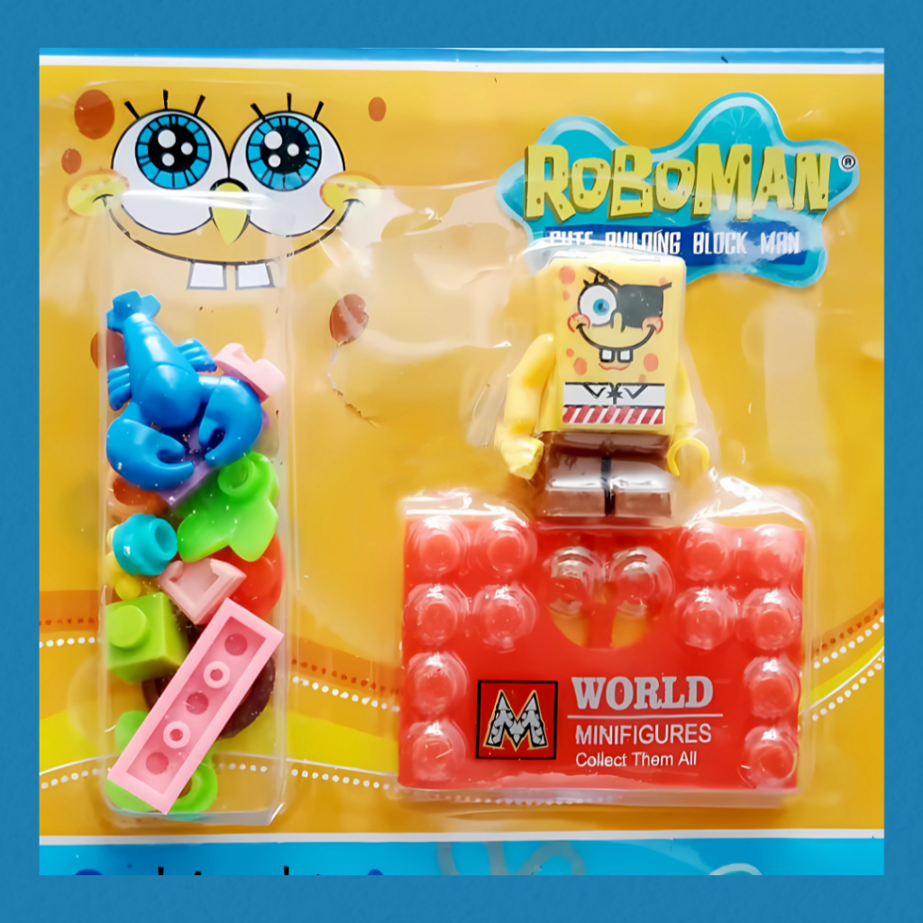 Robomen Bricks Spongebob - Mini Figure Spongebob Block Man ...