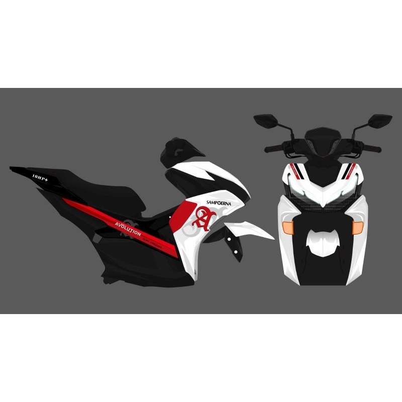 STRIPING STICKER ALL NEW AEROX 155 CONNECTION DESIGN CUSTOM AVOLUTION ...
