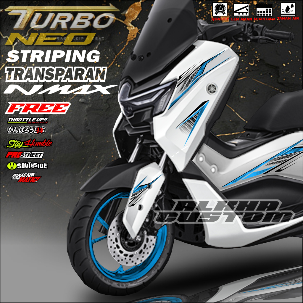 Yamaha Nmax NEO Nmax Turbo transparent Striping. Can request color and ...