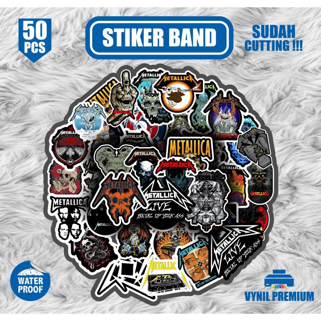 Metallica Sticker Package, High Quality Tumblr Aesthetic Band Stickers ...