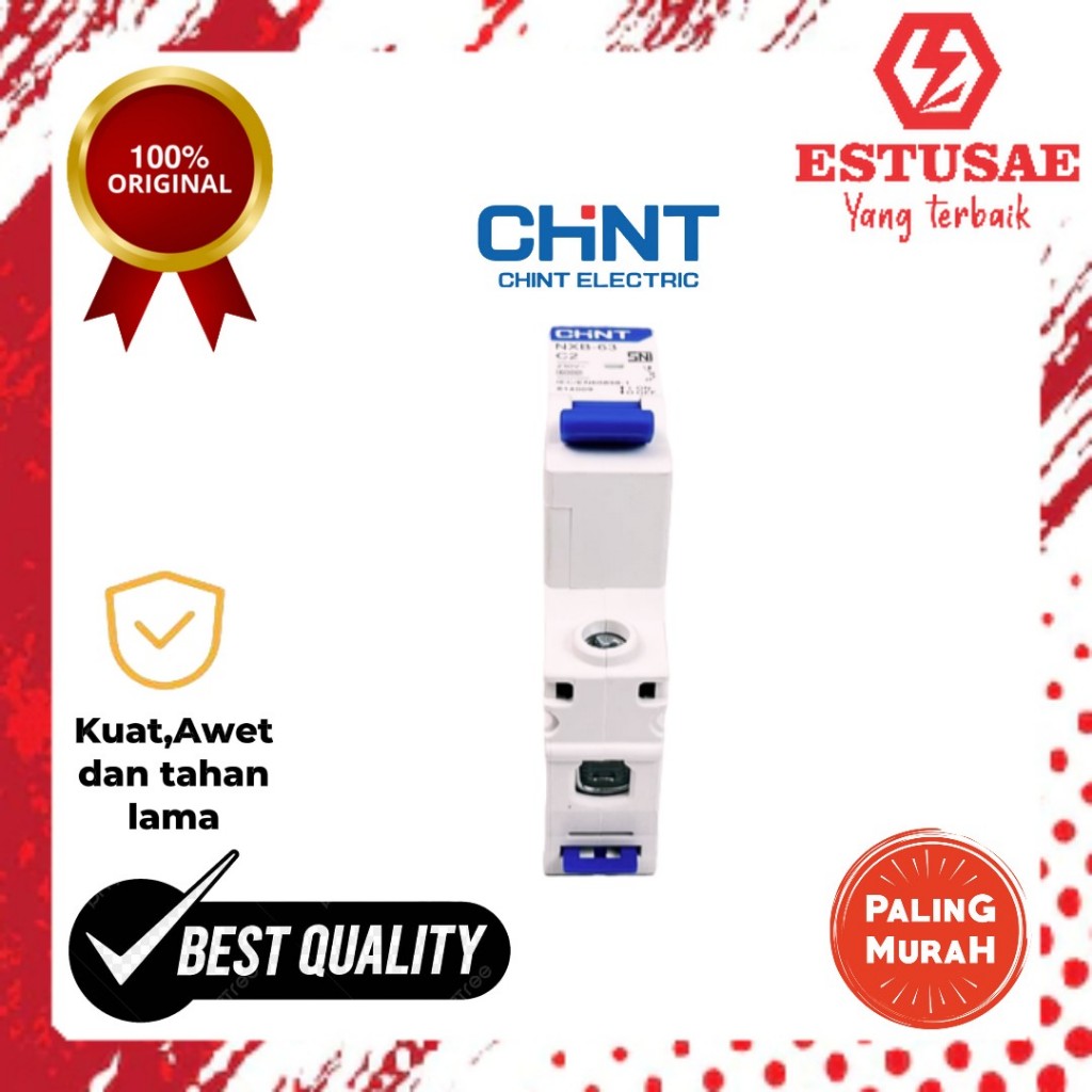 Mcb Chint 1A MCB Chint NXB-63 1P 1A 6kA 230V SNI Standard - ESTUSAE ...