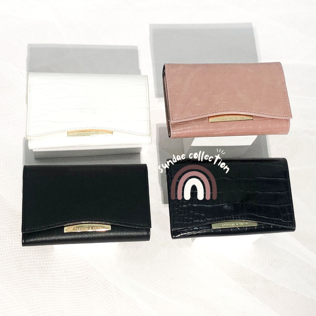 Women's FOLDING WALLET CK FRONT FLAP WALLET - CK015 PHOTO SLOT | Shopee ...