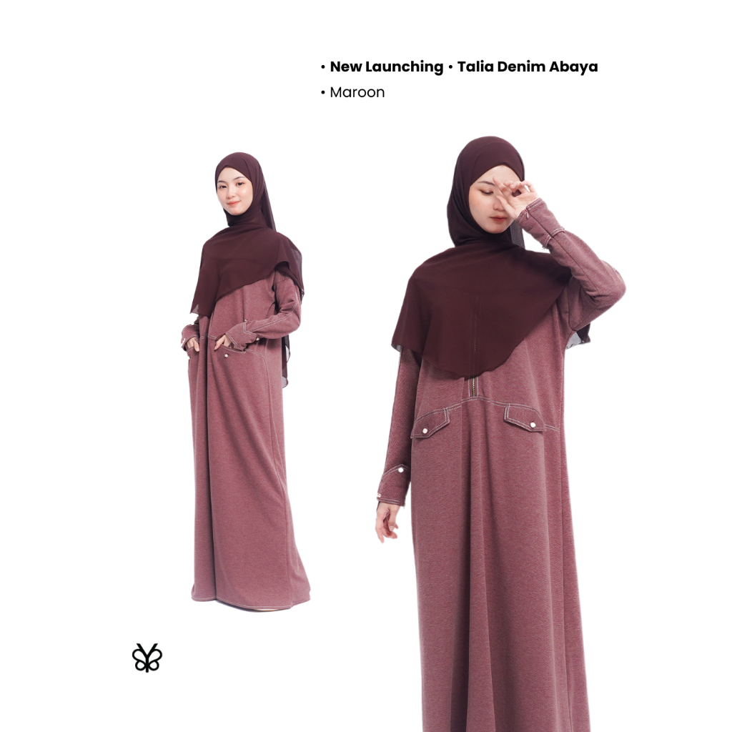 Talia Denim Abaya by Yoora Sarah | Shopee Philippines