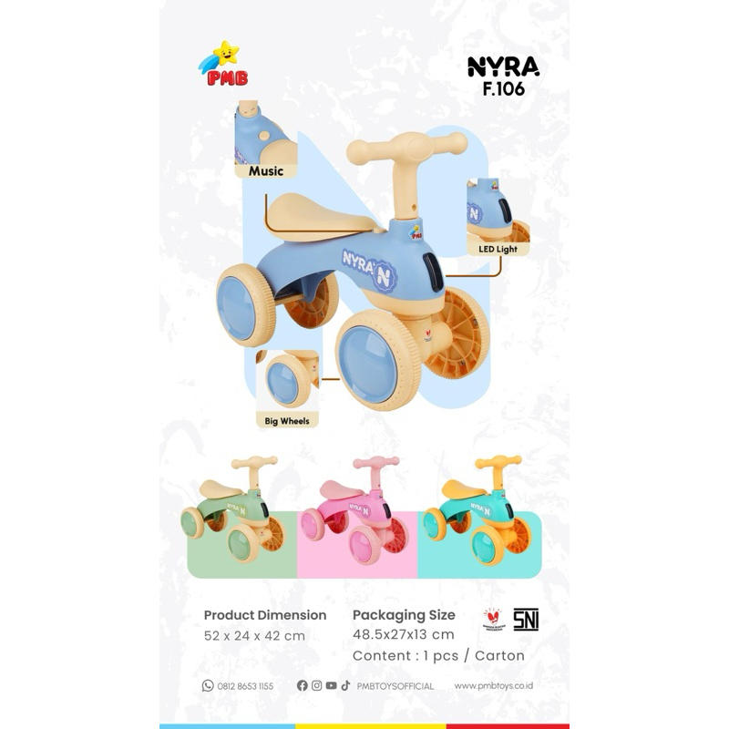 Ride On/Push Bike/MB NYRA Push Bike | Shopee Philippines
