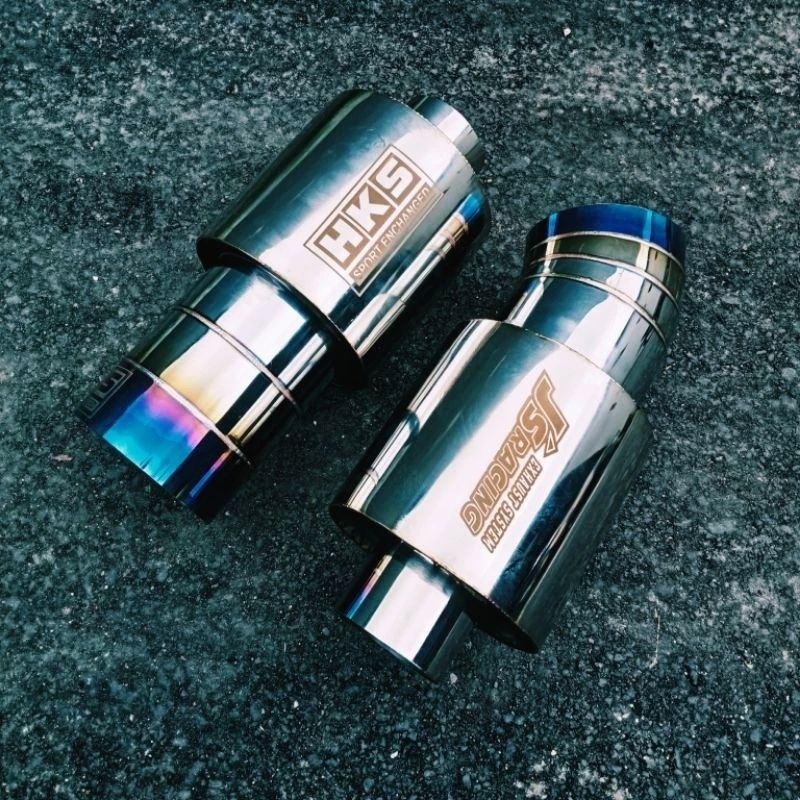 Hks Js Racing Blue Tailpipe exhaust is dry, fierce, baby size | Shopee ...