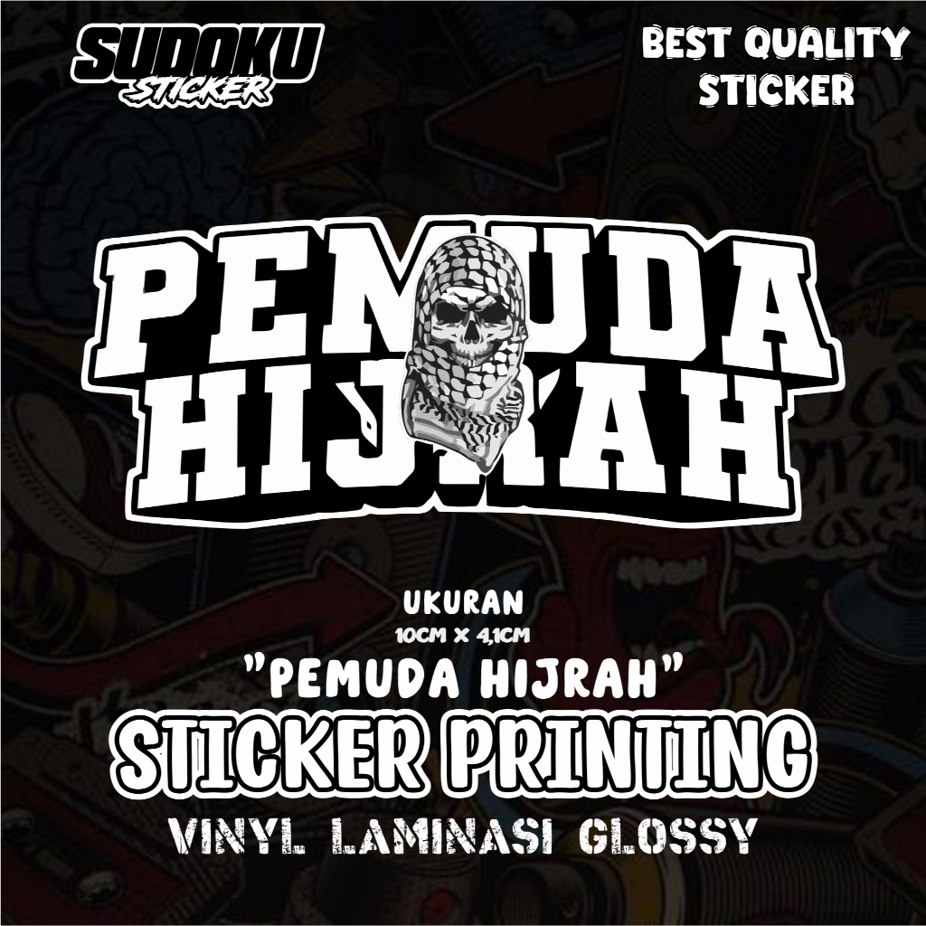 Hijrah YOUTH PRINTING STICKER VIRAL GANGSTER FYP AESTHETIC | Shopee ...