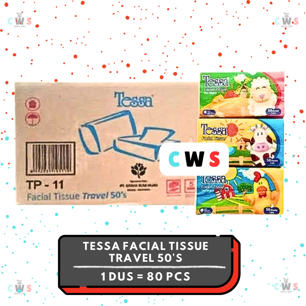 Tessa Facial Tissue Travel 50's TP-11 Tissue 50 Sheets 2 Ply - 1 Box ...