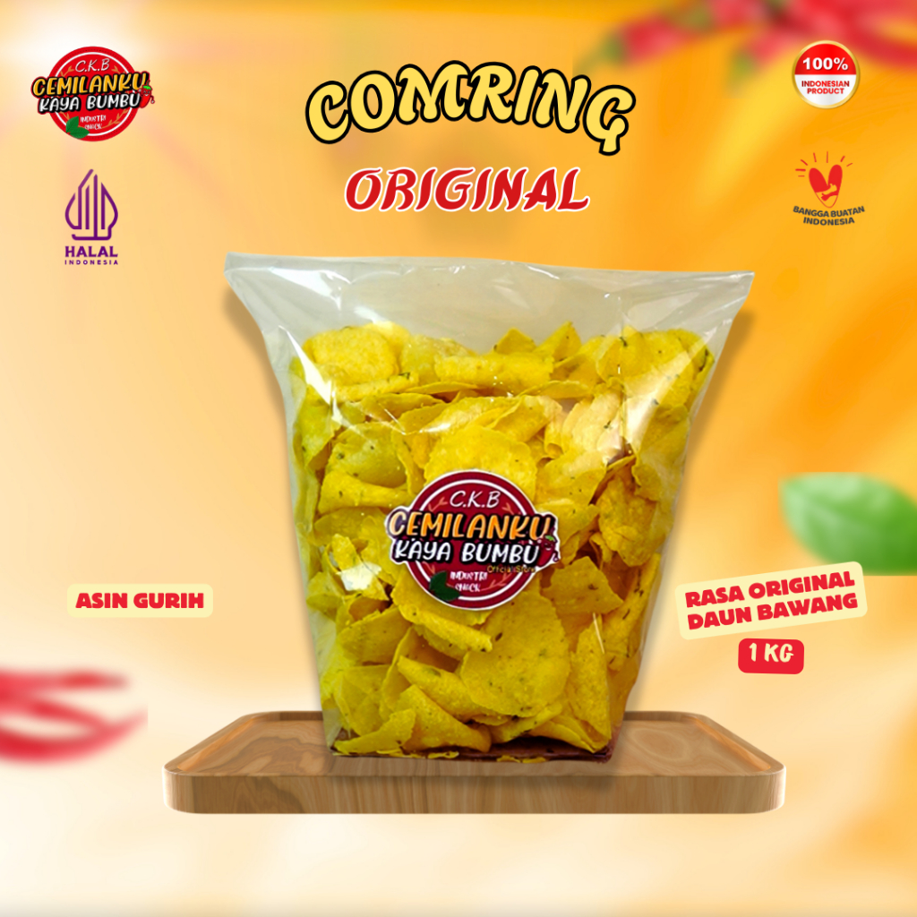 Snackku - 1Kg Kecimpring Cassava Onion Leaf Flavor Salty Savory ...