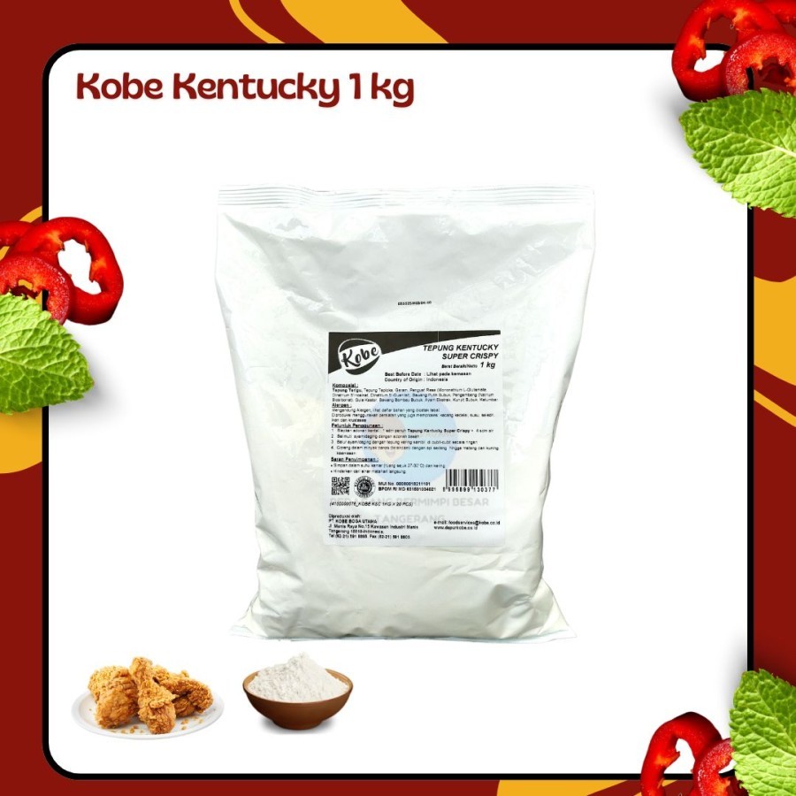 Kobe Kentucky Super Crispy Seasoned Flour 1Kg / SuperCrispy Fried ...