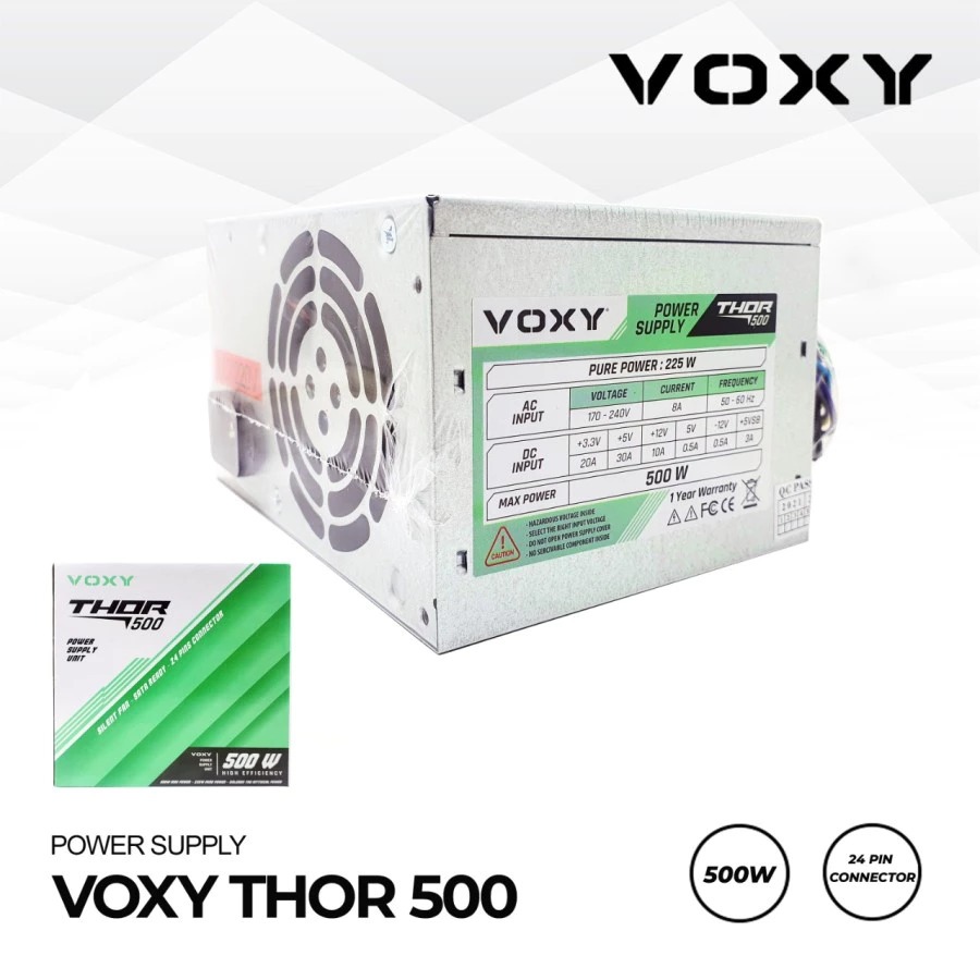 Power SUPPLY VOXY 500 W / COMPUTER PSU 500Watt / PSU VOXY TTOR 500W and ...