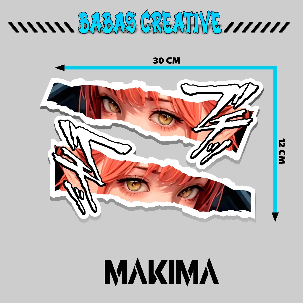 MATA Print CUT STICKER / EYE STICKER / MAKIMA MOTIF 1 / STOCK DECALS ...