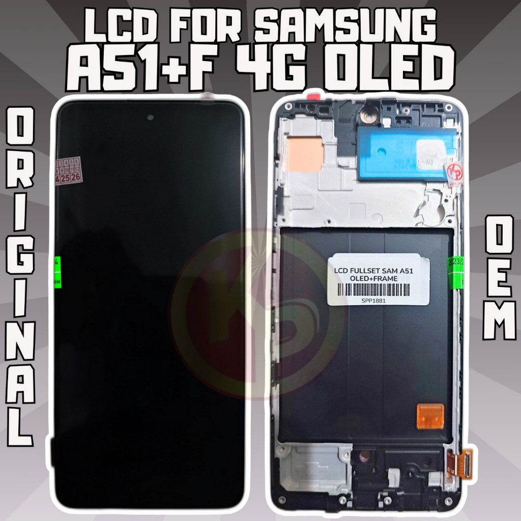 Lcd + TOUCHSCREEN SAMSUNG A51 4G OLED + BIG FRAME [ FINGER ON ...