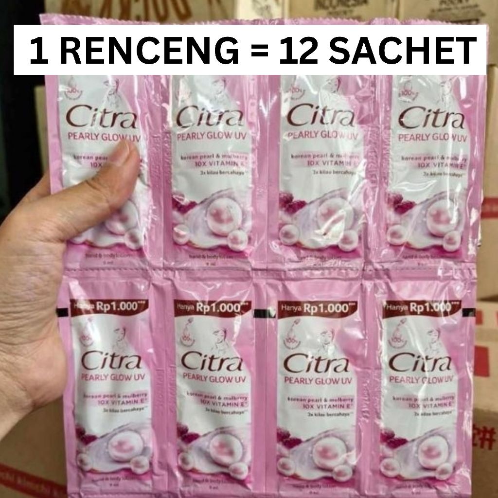 (1 Plan CONTAINS 12 SACHETS) Body Lotion Citra Sachet 9 Ml Contains 12 ...