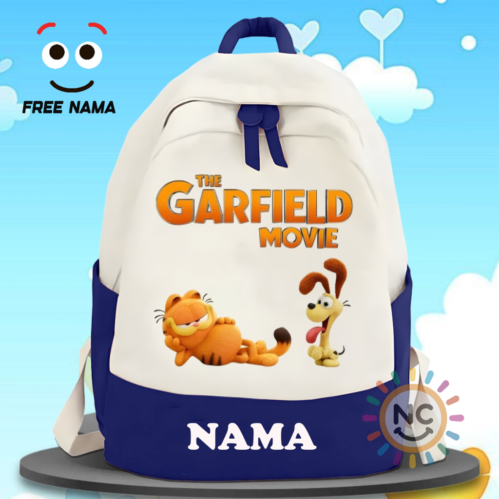 The Garfield Move Children's Backpack Free Name Print | Shopee Philippines