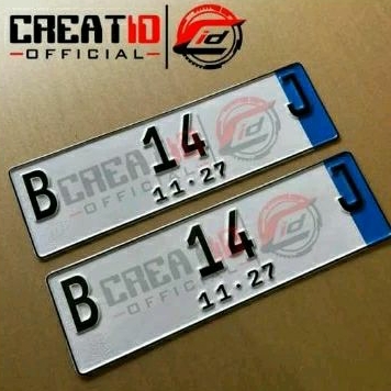 PUTIH Electric car number plates with new font white plates with the ...