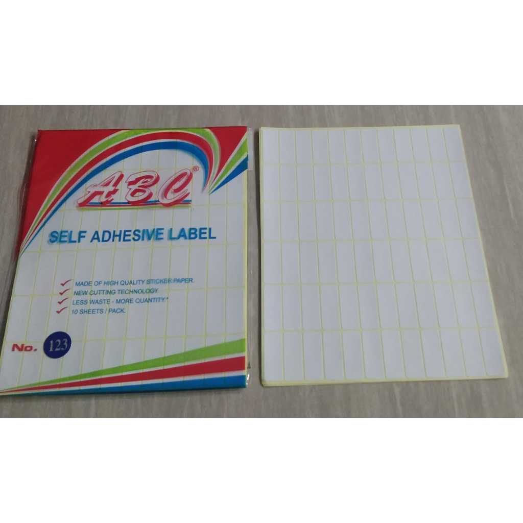 ABC 123 Label Sticker Labels Sold Per Sheet | Shopee Philippines