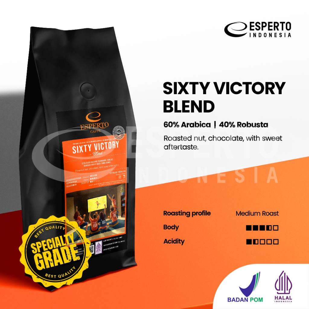 Esperto Caffe Specialty Grade Sixty Victory Blend 1 kg - COFFEE BEANS ...