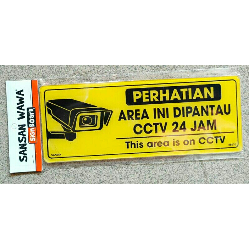 Acrylic sign board sign label acrylic CCTV sign board 24 hours | Shopee ...