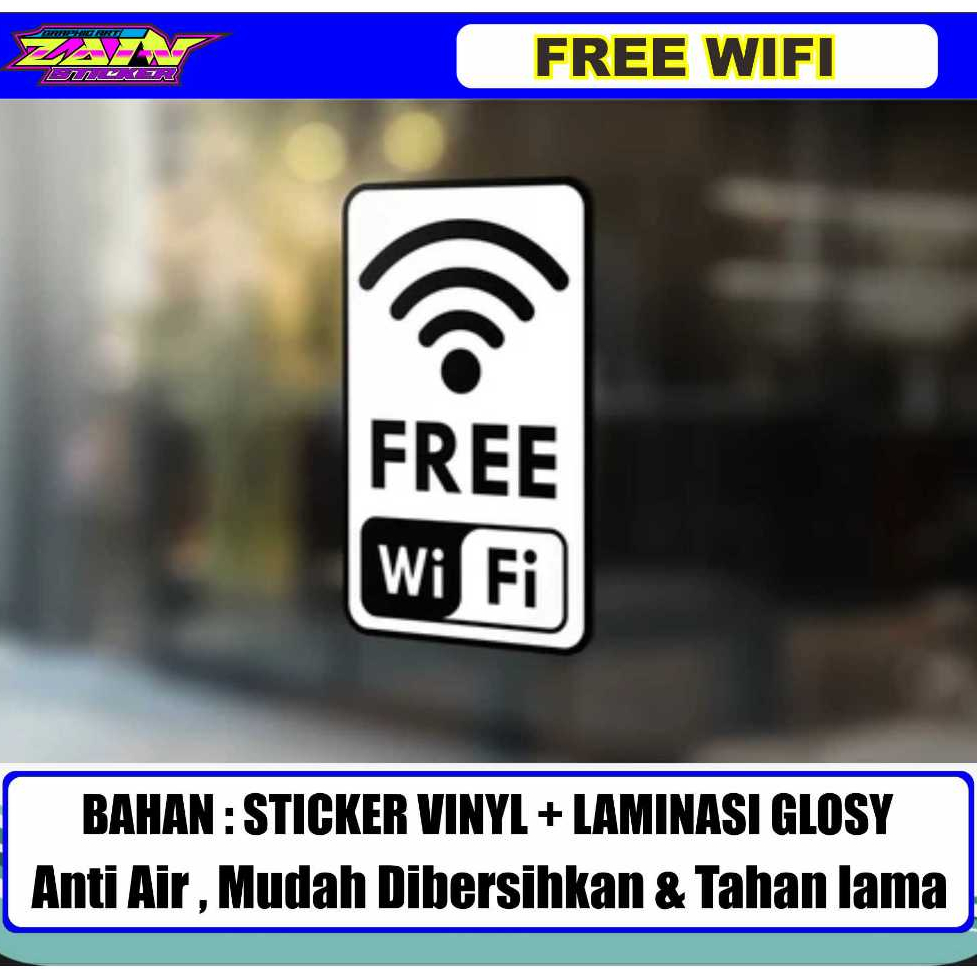 20 x 12 cm | Free Wifi Sticker | Wifi Free Sign Sticker | Shopee ...