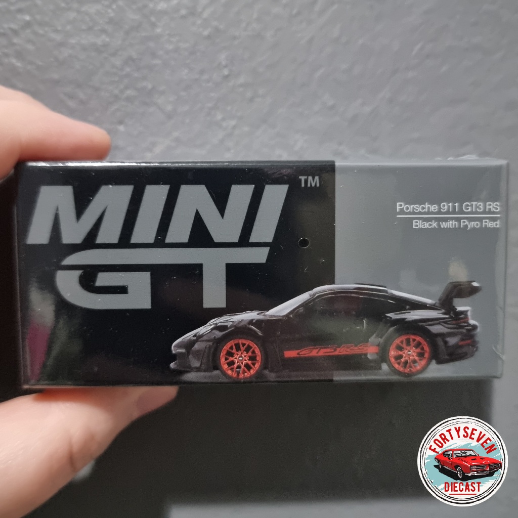 Mini GT mgt minigt 681 Porsche 911 GT3 RS Black with Pyro Red MGT00681 ...