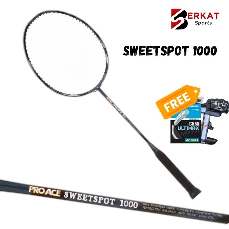 Proace Sweetspot 1000 Badminton Racket / SWEETSPOT 1000 / T-SHIRT ...