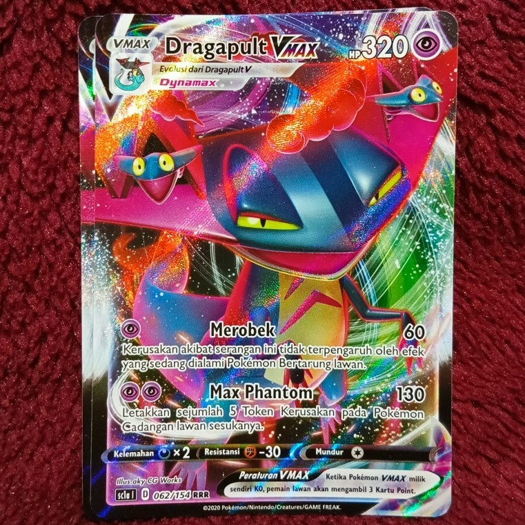 Dragapult VMAX v max RRR - Pokemon TCG Indonesia foil holo | Shopee ...