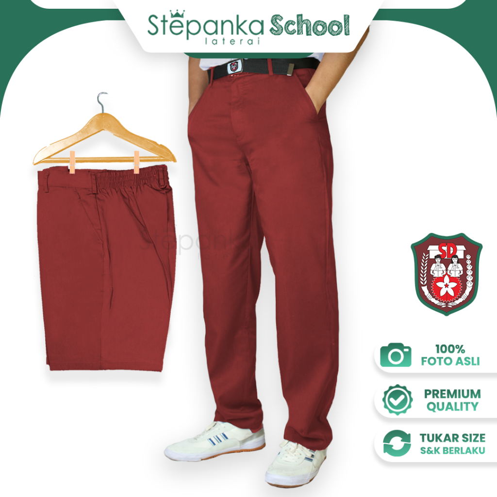 MERAH Sd Red Pants/ School Uniforms/ Elementary School Uniforms ...