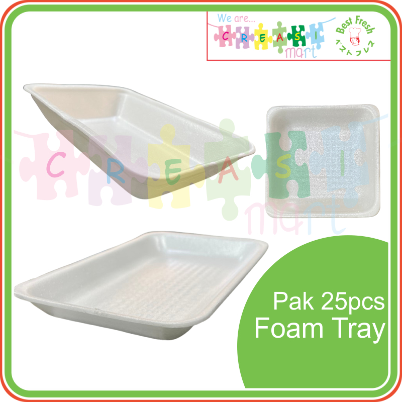 Best Fresh Styrofoam / Foam Tray Fruit, Vegetables, Meat Pack of 25 pcs ...