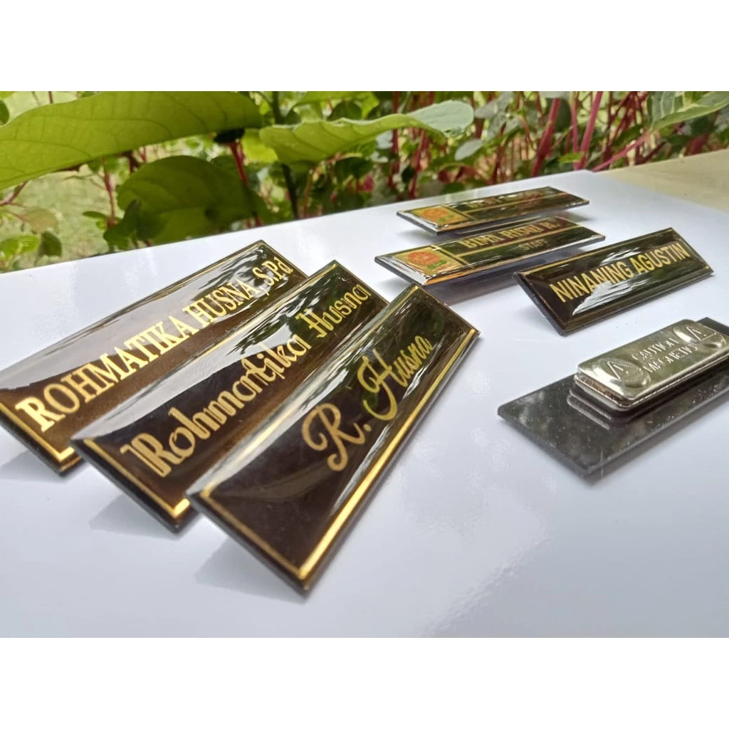 Resin Chest Name (ORIGINAL GOLD)/Name Tag/Chest Name Plate/Acrylic Name ...