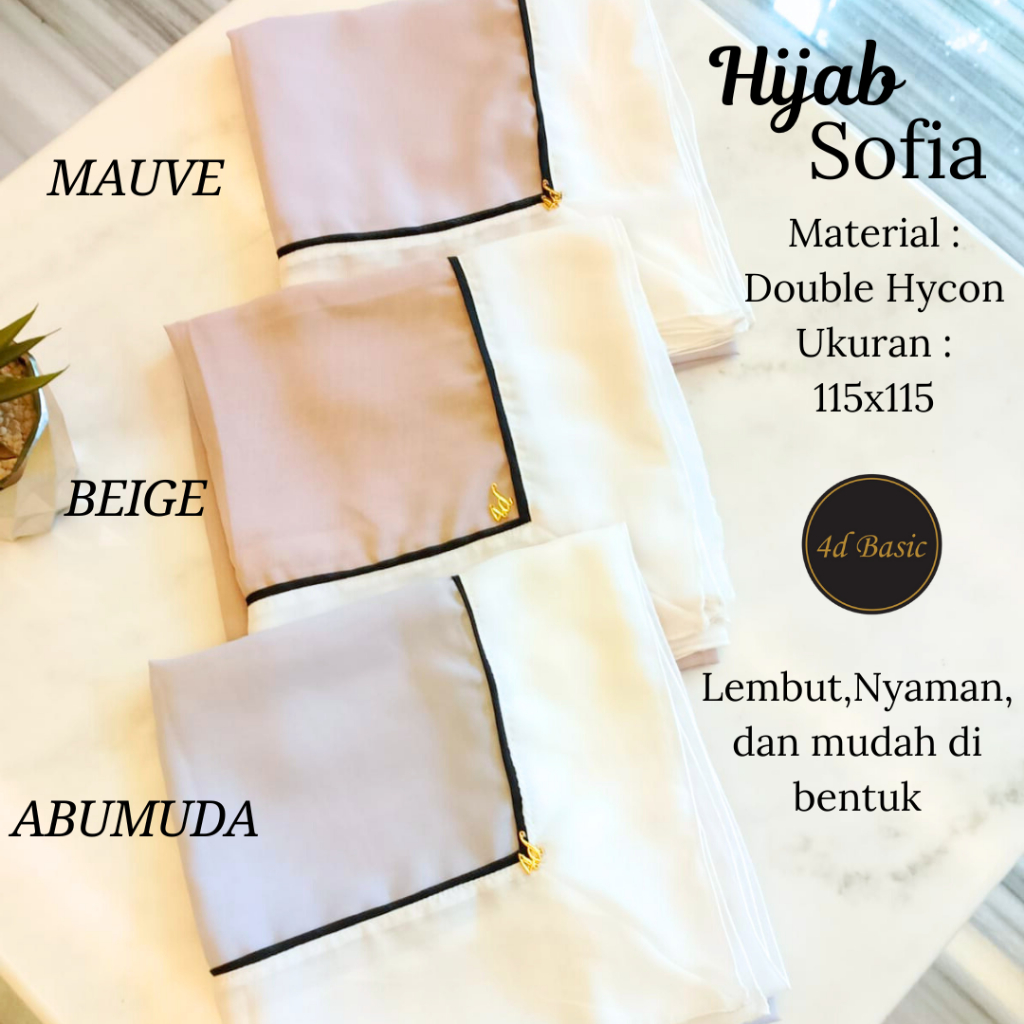 4d Basic Hijab - Hijab Sofia Hijab Double list 3 Color Variations | Shopee Philippines