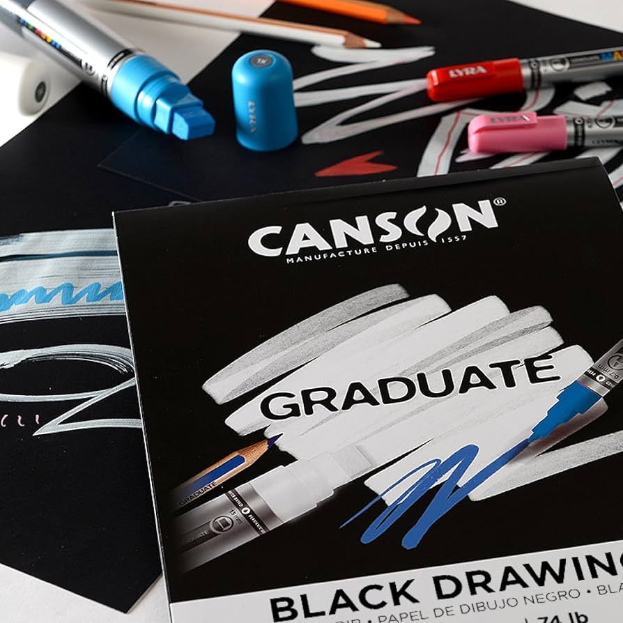 Canson graduate black drawing pad | Shopee Philippines